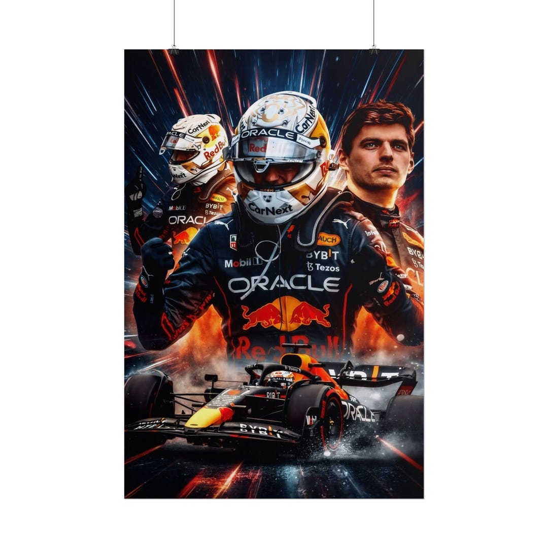 Max Verstappen Poster F1 Driver Red Bull Rolled Poster | Chirstmas Wall ...
