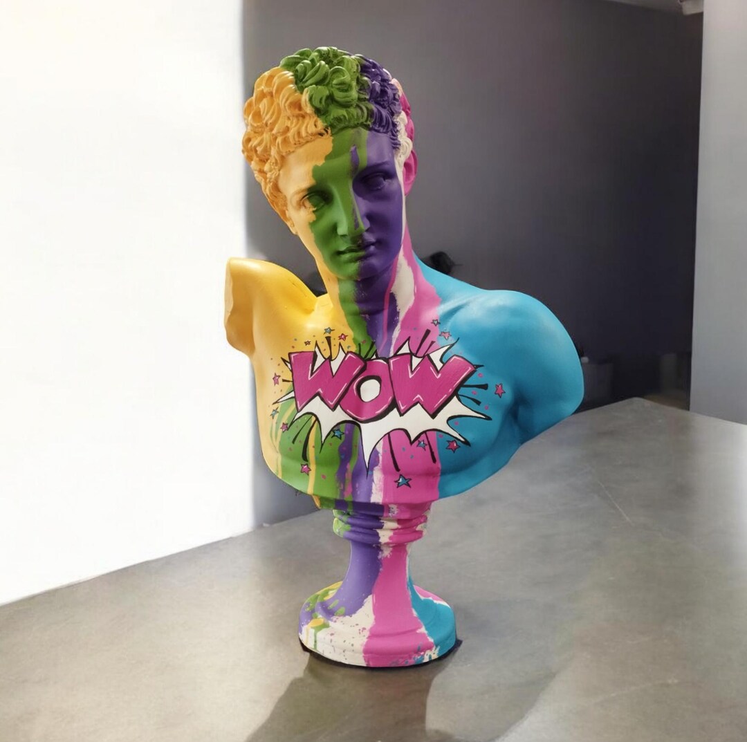 Contemporary Pop Art Bust Statue for Decoration Art Objects Home Decor ...