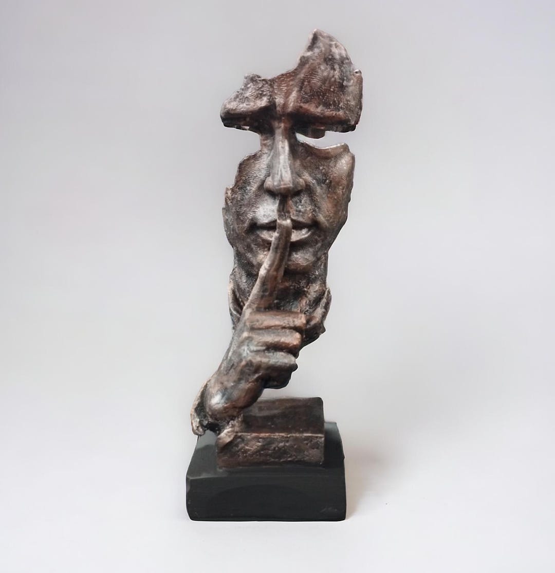 Large Abstract Face Man Mask Statue for Table, Shelf Decor ... Large Abstract Face Man Mask Statue for Table, Shelf Decor ...