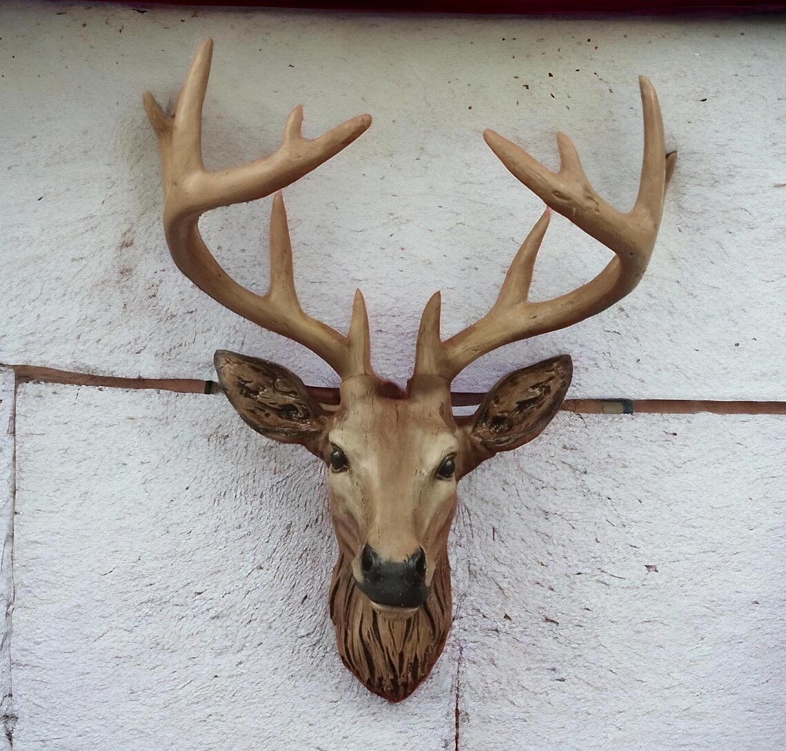 Large Realistic Deer Head Statue for Wall Decoration for Sculpture ...