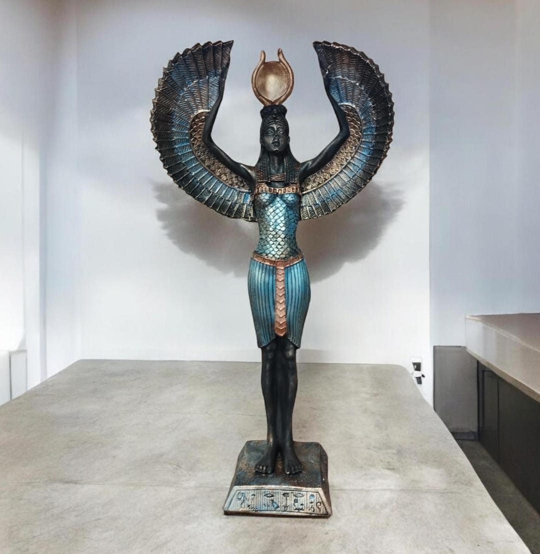 Ancient Egyptian Isis Goddess Statue for Shelf Table Decor ...