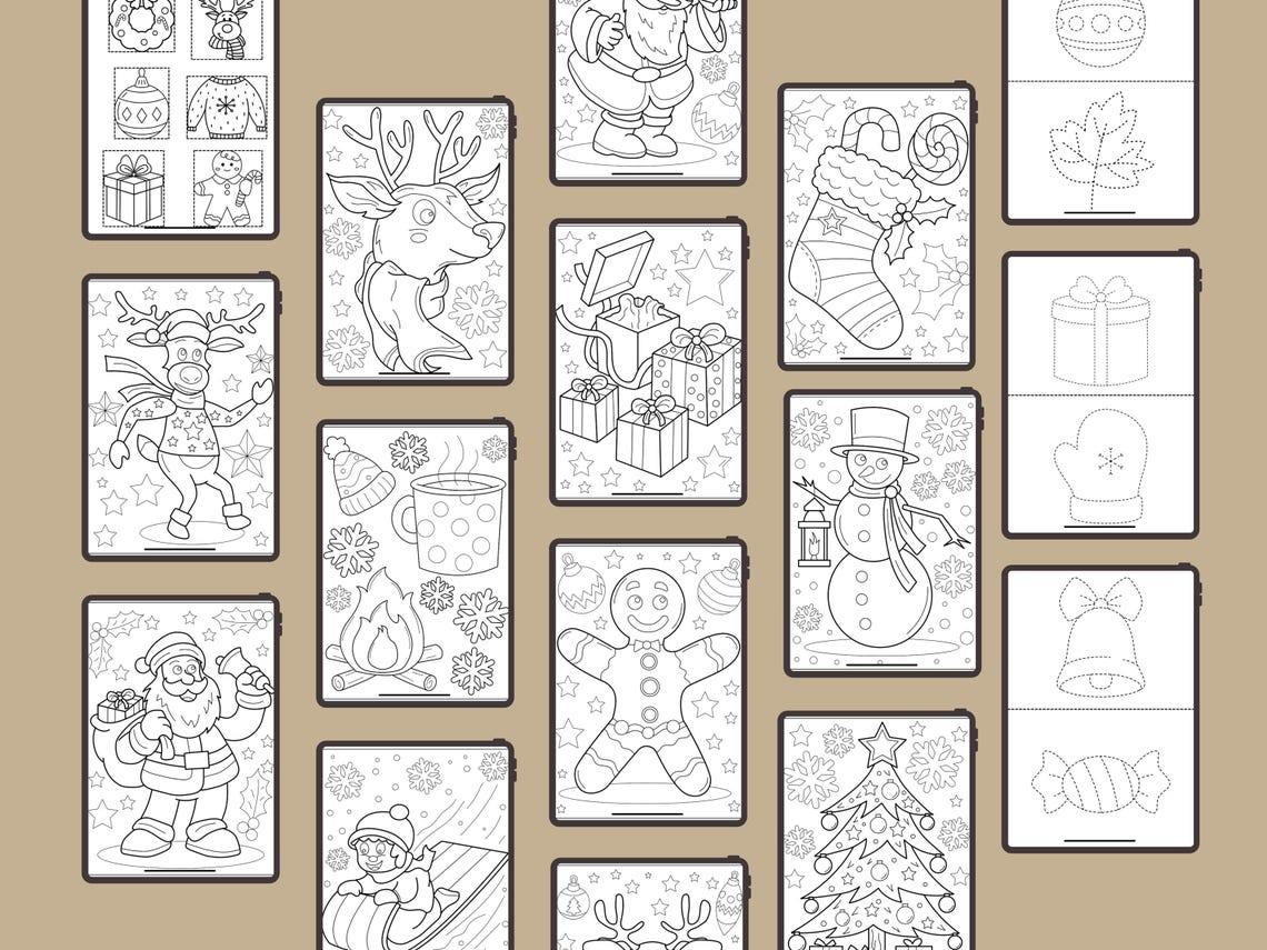 Preschool Activity Printable Bundle Christmas Activity DIY for Children ...