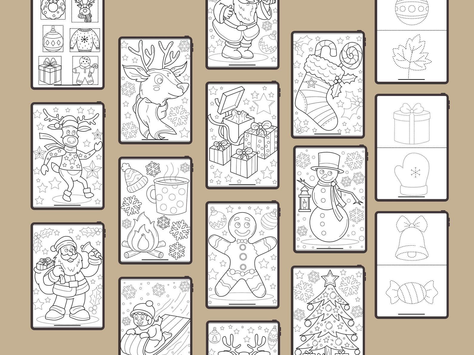 Preschool Activity Printable Bundle Christmas Activity DIY for Children ...