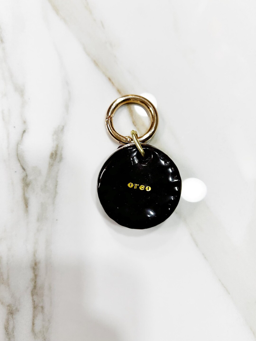Oreo Tag Clay Pet ID Tag - Etsy