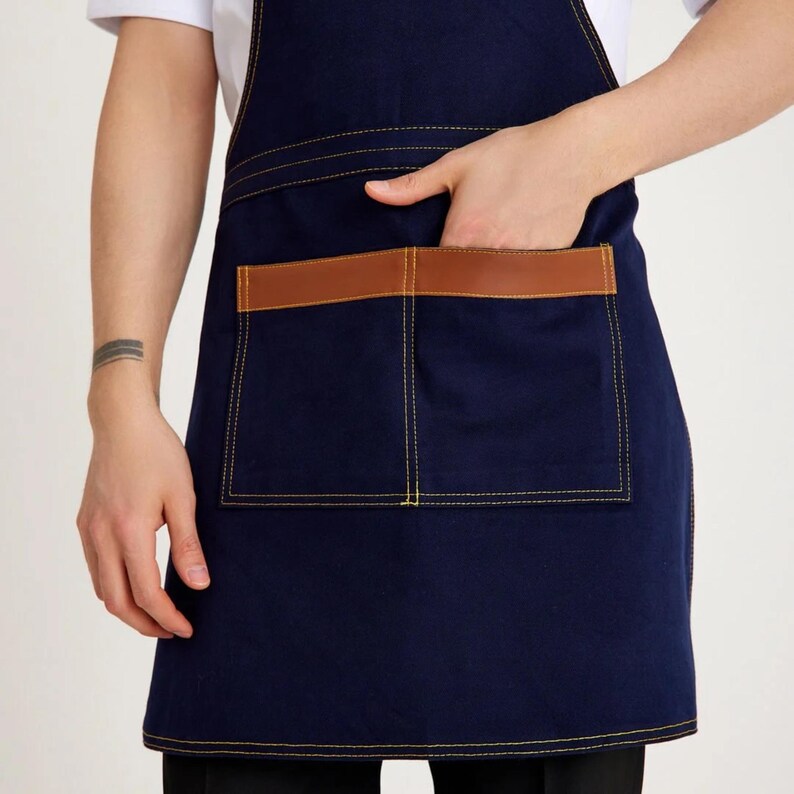 Personalized Canvas Bartender Apron With Pockets: Adjustable Straps for ...