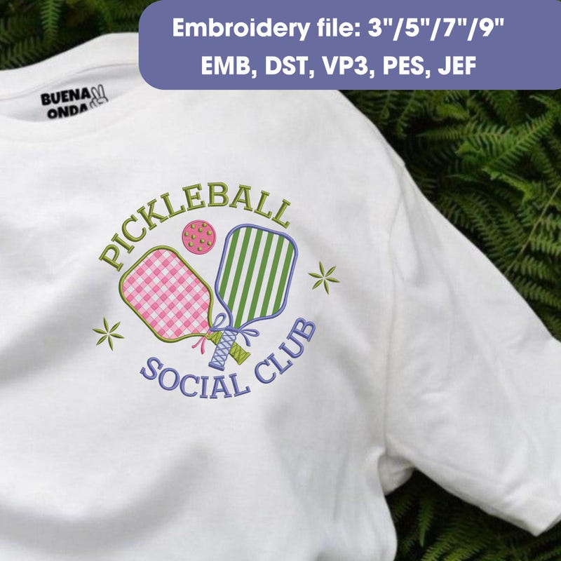 Pickleball Embroidery Designs - Etsy