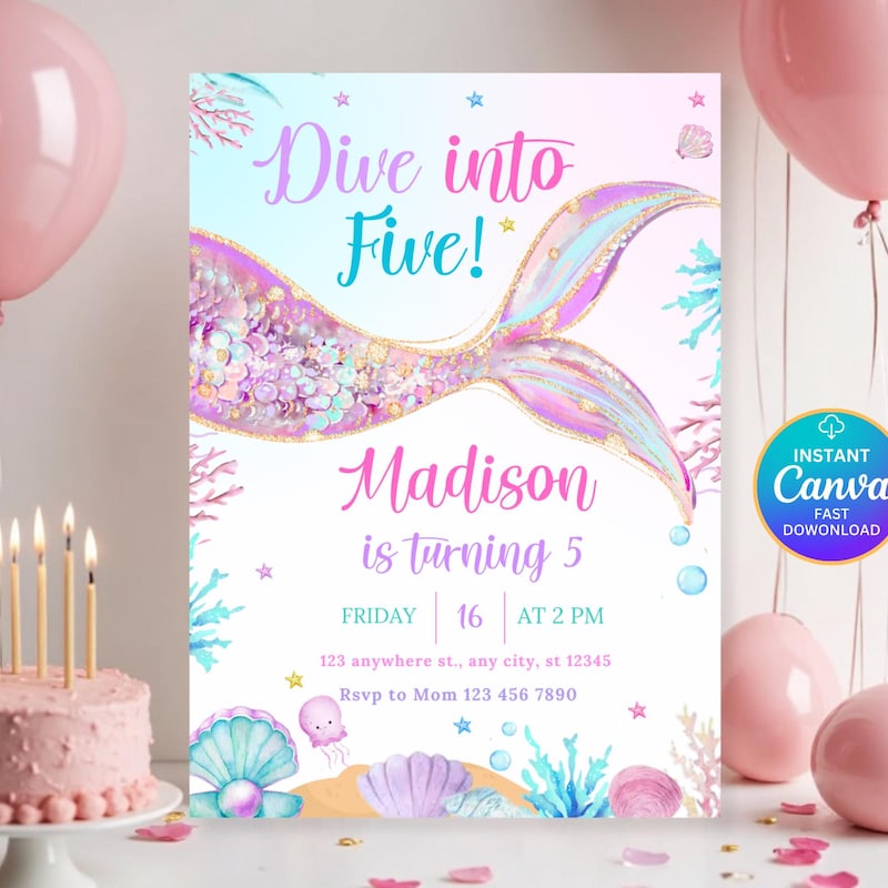 Flamingos Birthday Invite - Etsy