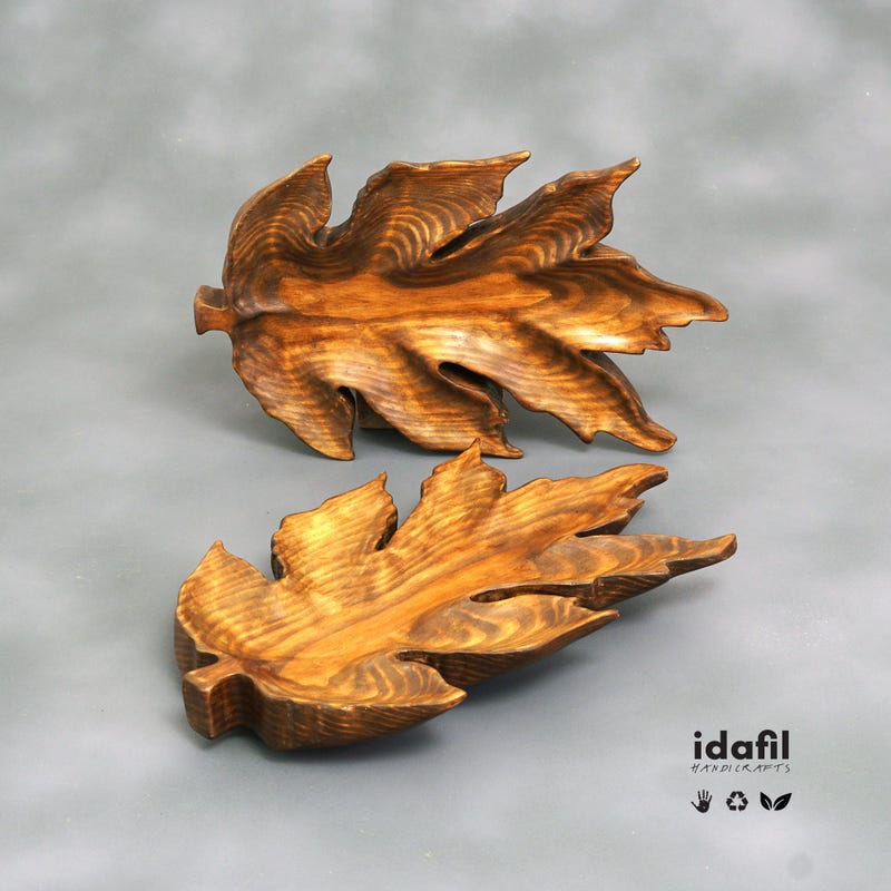 Wooden Leaf Bowl - Etsy