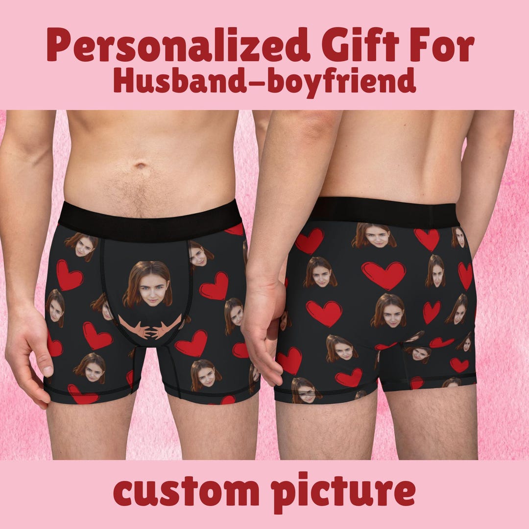 Personalized Face Boxers for Him: Custom Photo Underwear for Boyfriend ...
