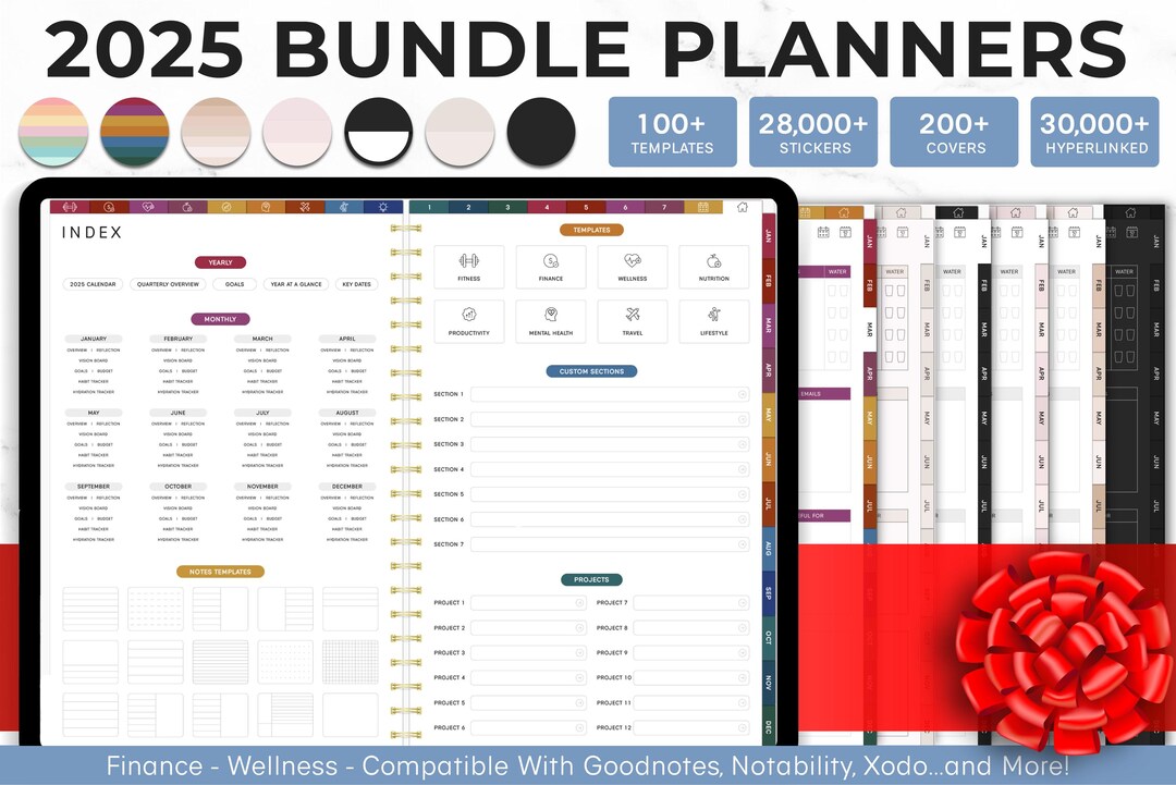 2025 Digital Planner Bundle - All-in-one ADHD Friendly Planner ...