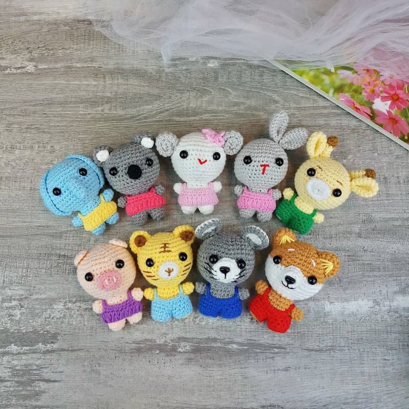 Mini Crochet Animals - Etsy