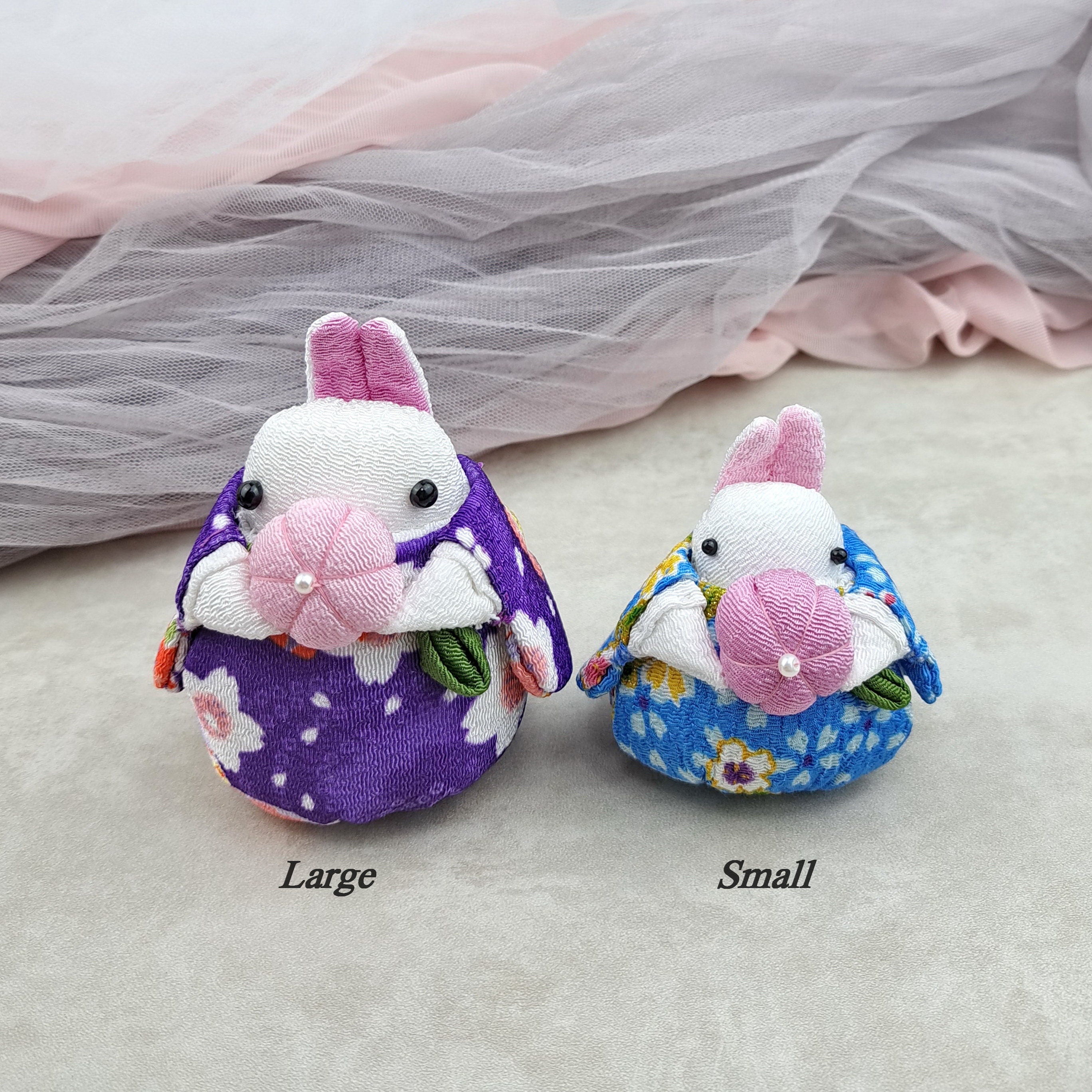 Japanese Rabbit, Kimono Fabric Art, Fabric Doll, Gift Rab-large-b - Etsy