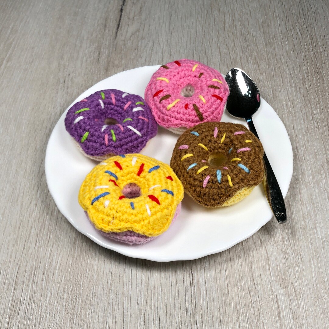 Mini Crochet Donut, Knitted Food, Amigurumi, Cute Food, Toys, Key Chain ...