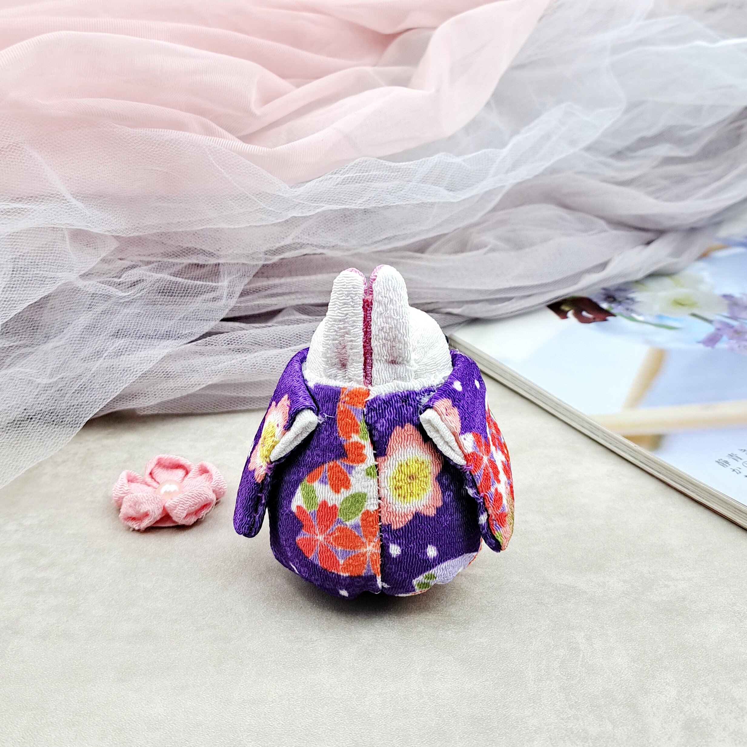 Japanese Rabbit, Kimono Fabric Art, Fabric Doll, Gift Rab-large-b - Etsy