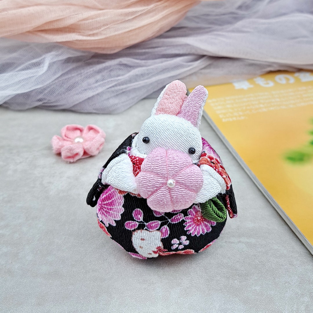 Small Japanese Rabbit, Kimono Fabric Art, Fabric Doll, Gift RAB-J - Etsy