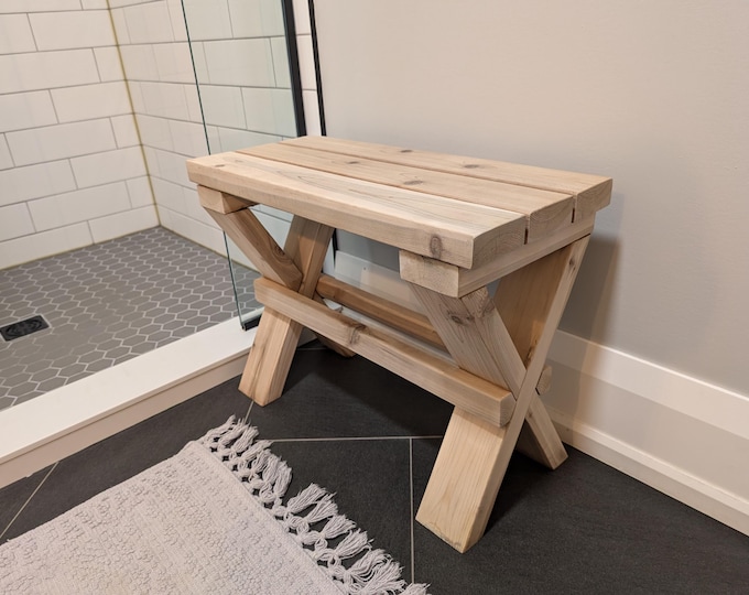 Cedar Shower/outdoor Bench - Etsy