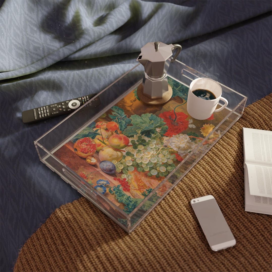 Acrylic Tray, Laminated Artwork Insert, White-base Design, Personal ...