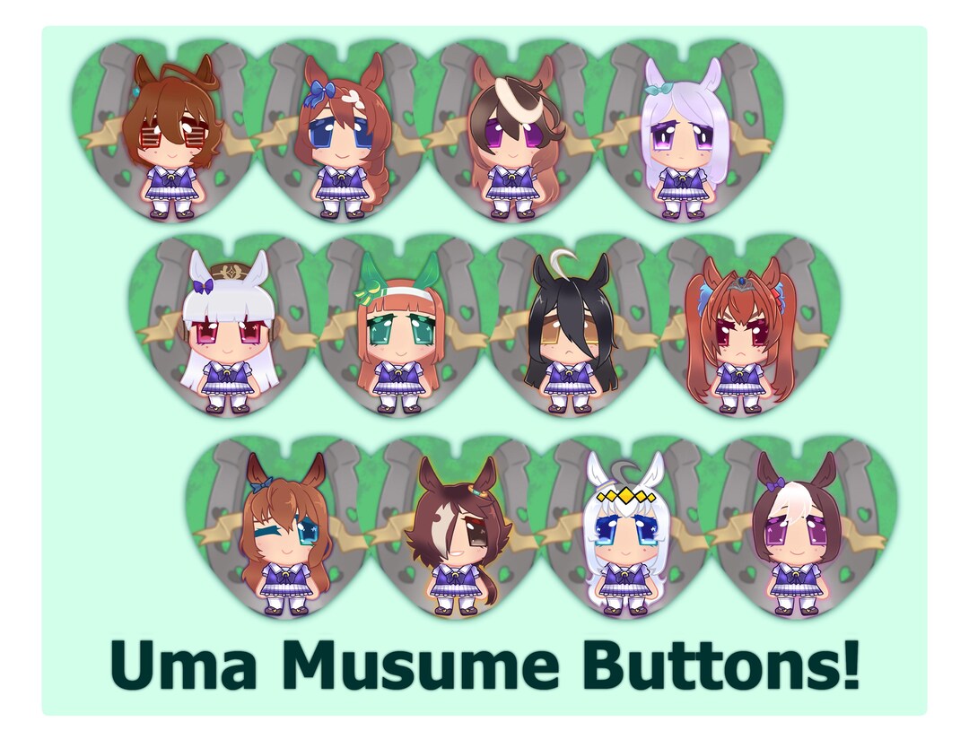 Uma Musume | Heart Shapped Hoof Buttons - Etsy Canada