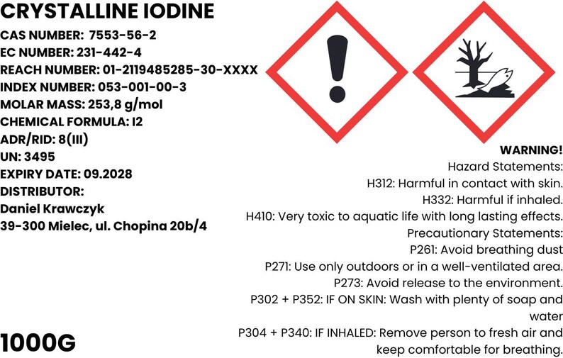 CRYSTALLINE IODINE - Etsy