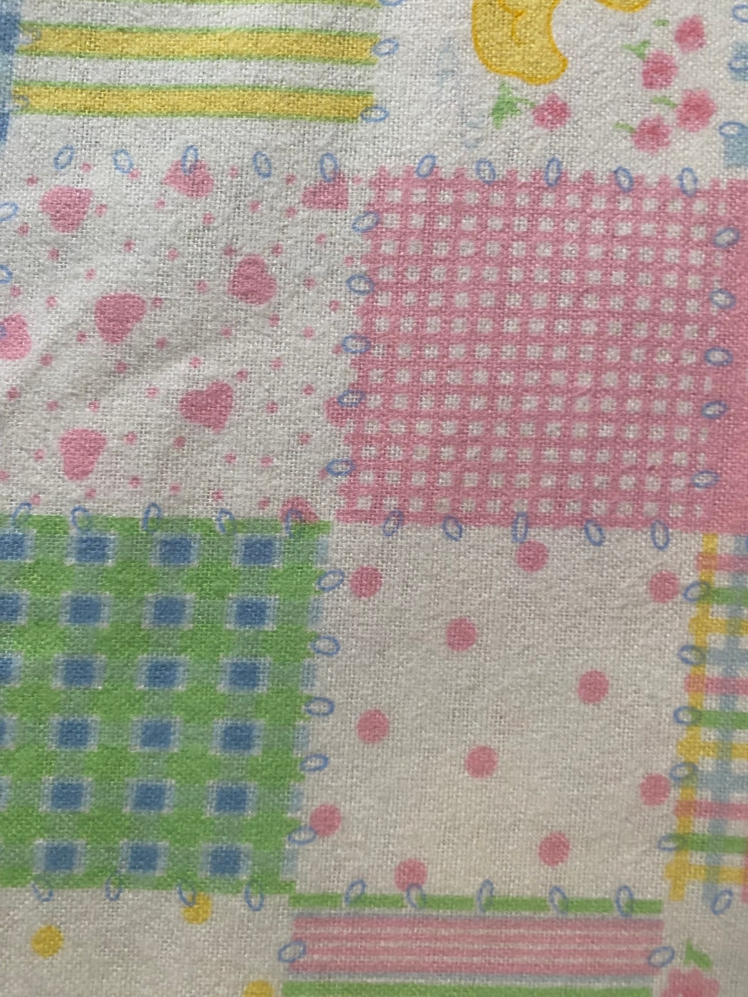 Quilt Mashup Grid Flannel Fabric Yard Dan River Textiles Retired We ...