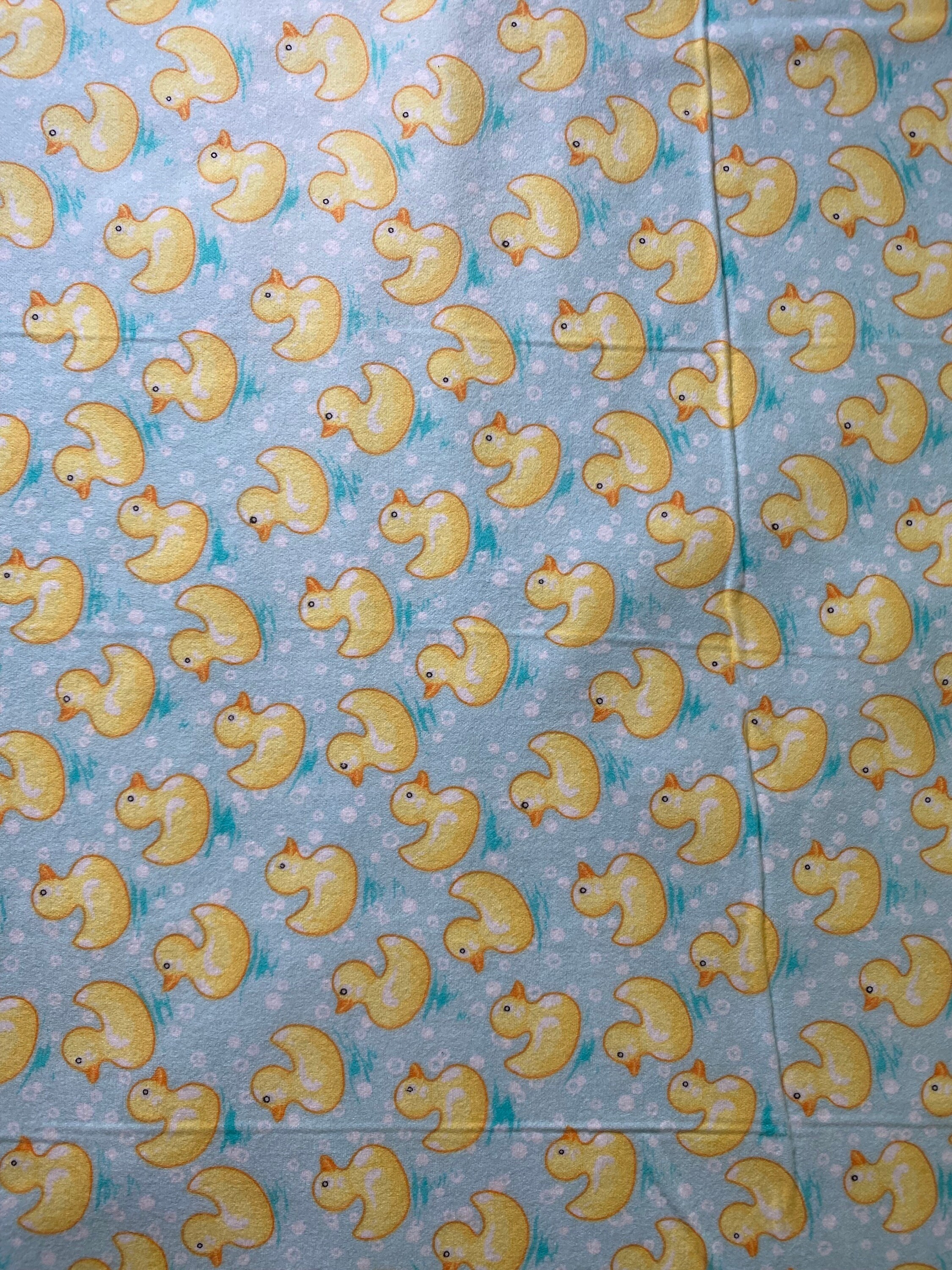 Rubber Ducky Bubble Bath Flannel Fabric Yard Marcus Brothers 2003 ...