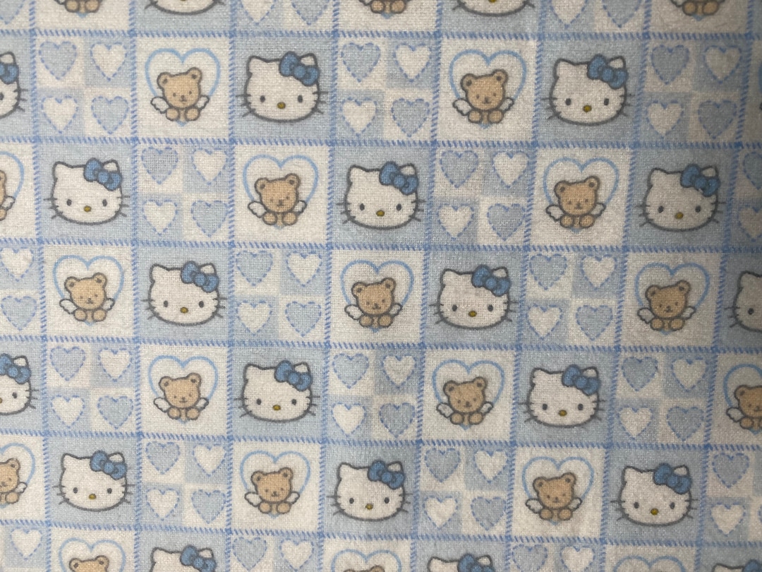 Hello Kitty Sanrio Teddy Angel Patchwork FLANNEL Fabric One Yard Cuts ...