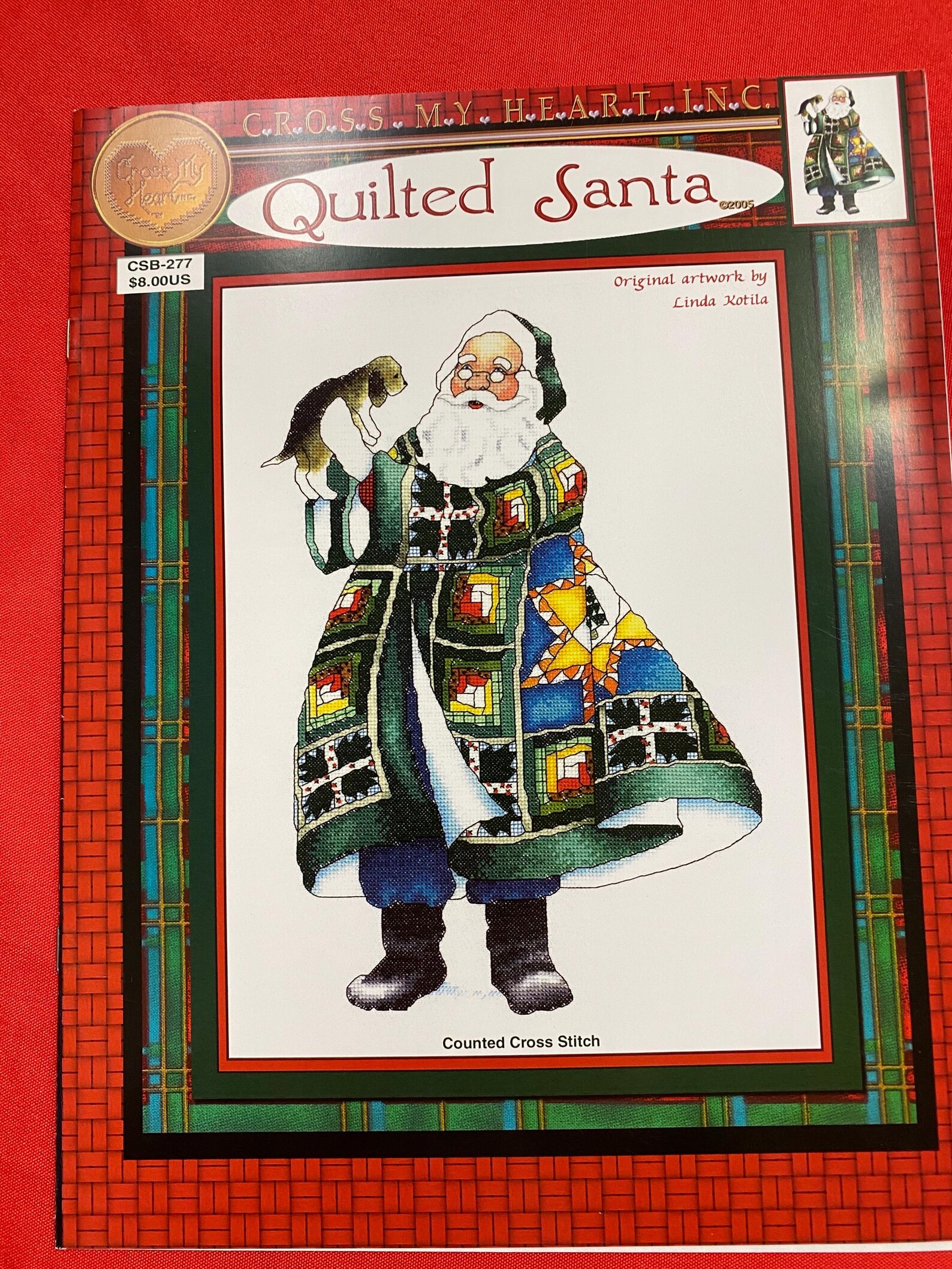 Cross My Heart Linda Kotila Quilted Santa CSB-277 Cross Stitch Pattern ...