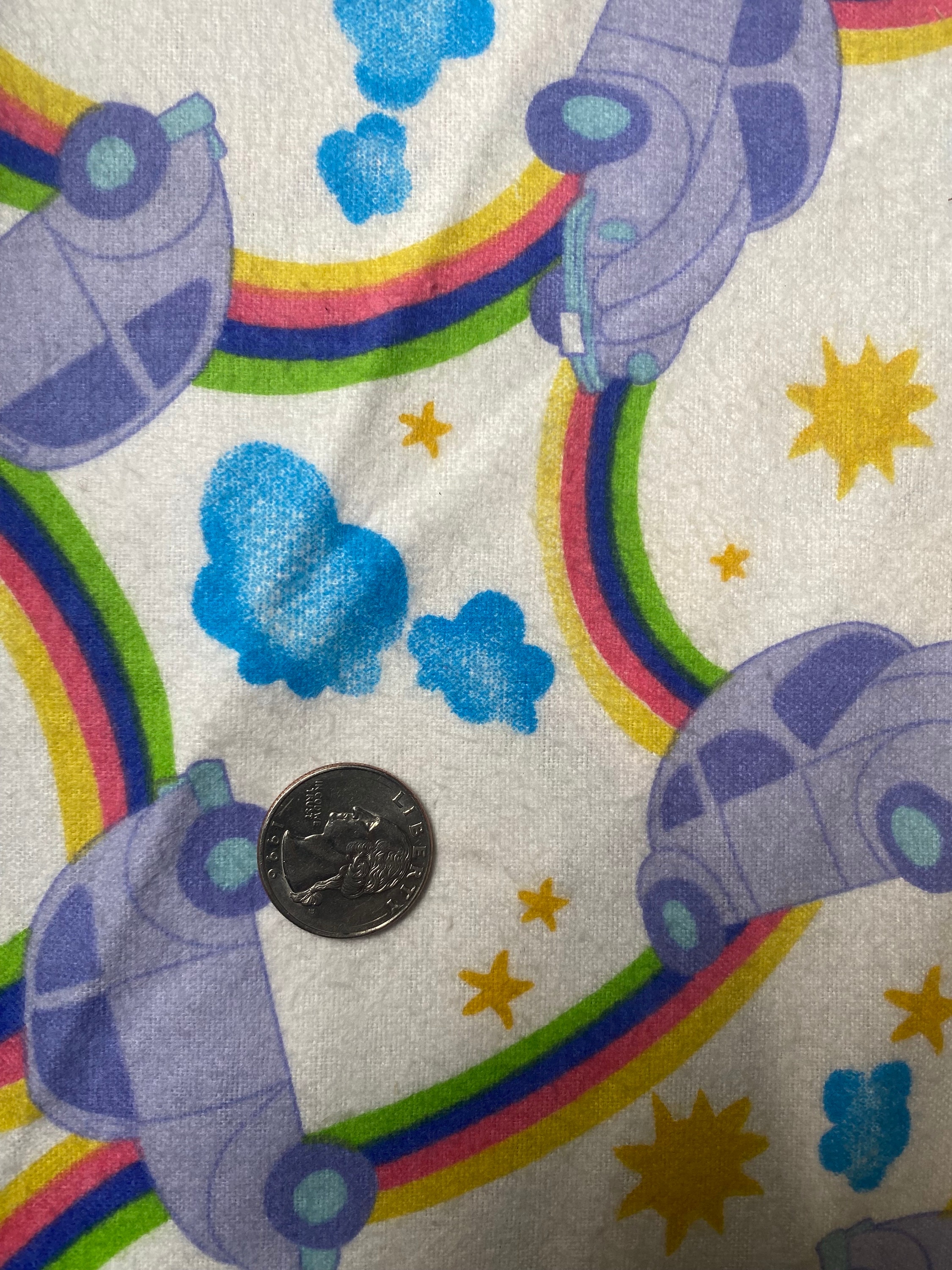 Love Bug VW Beetle Flannel Fabric Yard Cubby Bear Prints by - Etsy