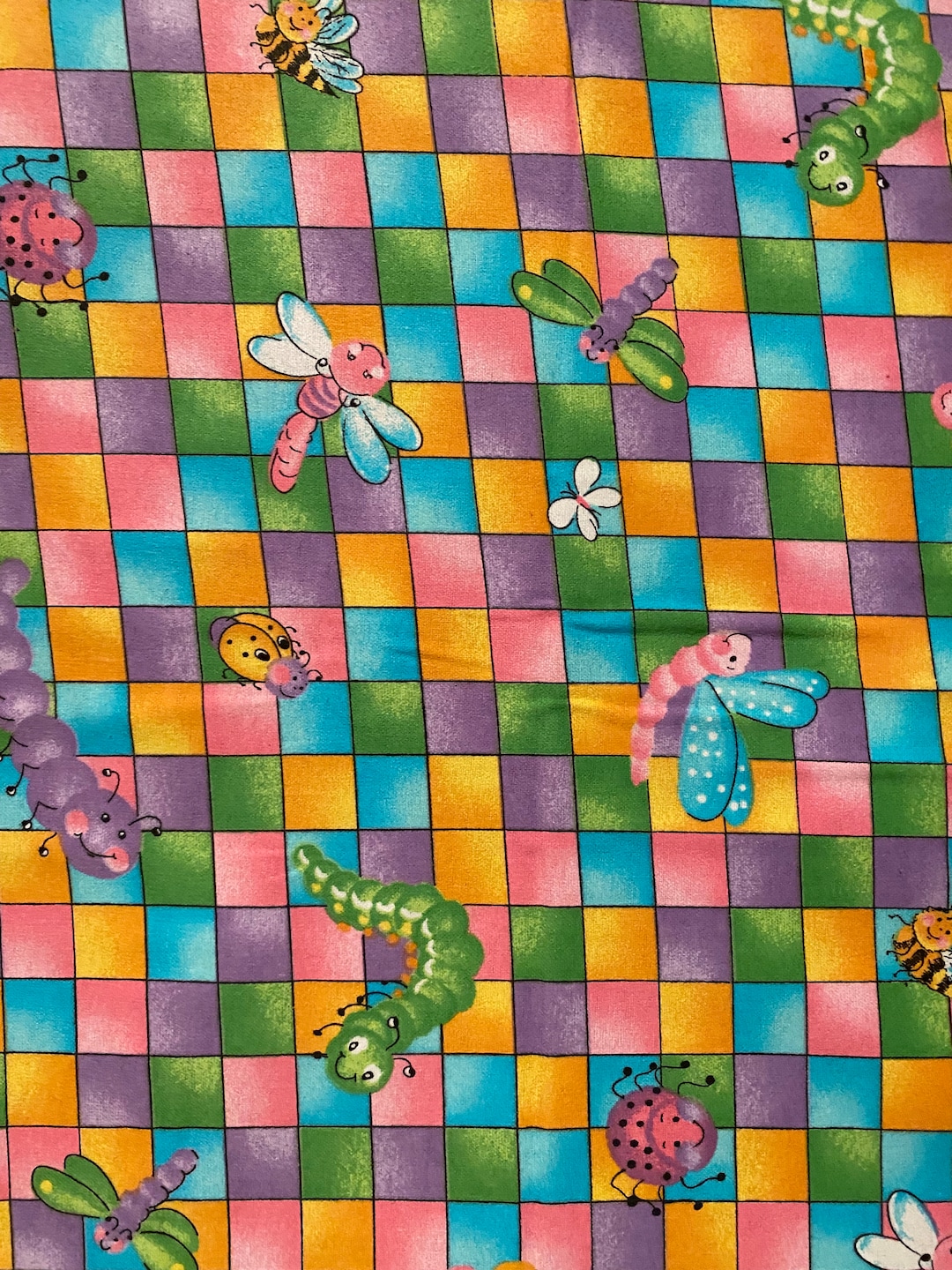 Snuggle Bugs Flannel Fabric Springs Creative Products Group Inchworms ...