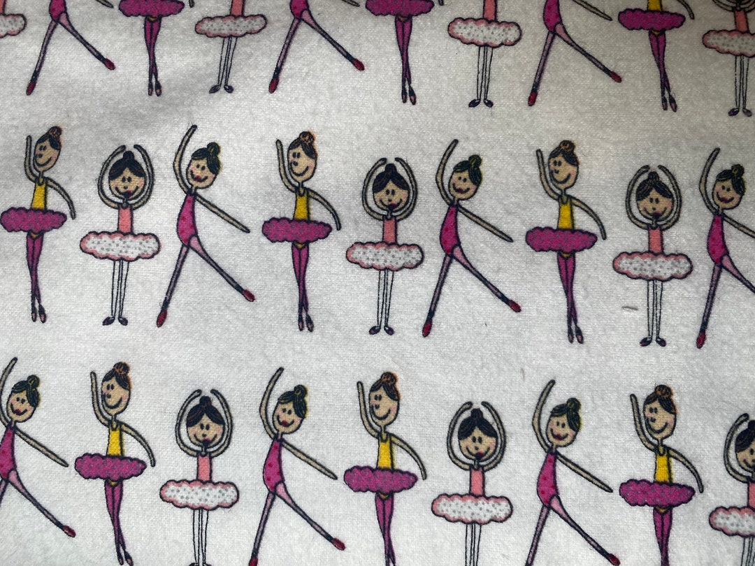 Dance Class Flannel Fabric Yard Cubby Bear Prints by Baum Textiles ...