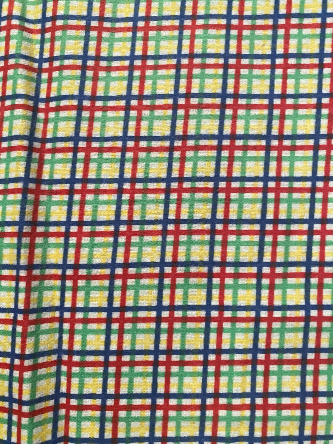 Duck Duck Goose Colorful Grid Flannel Fabric Yard Dan River Textiles ...