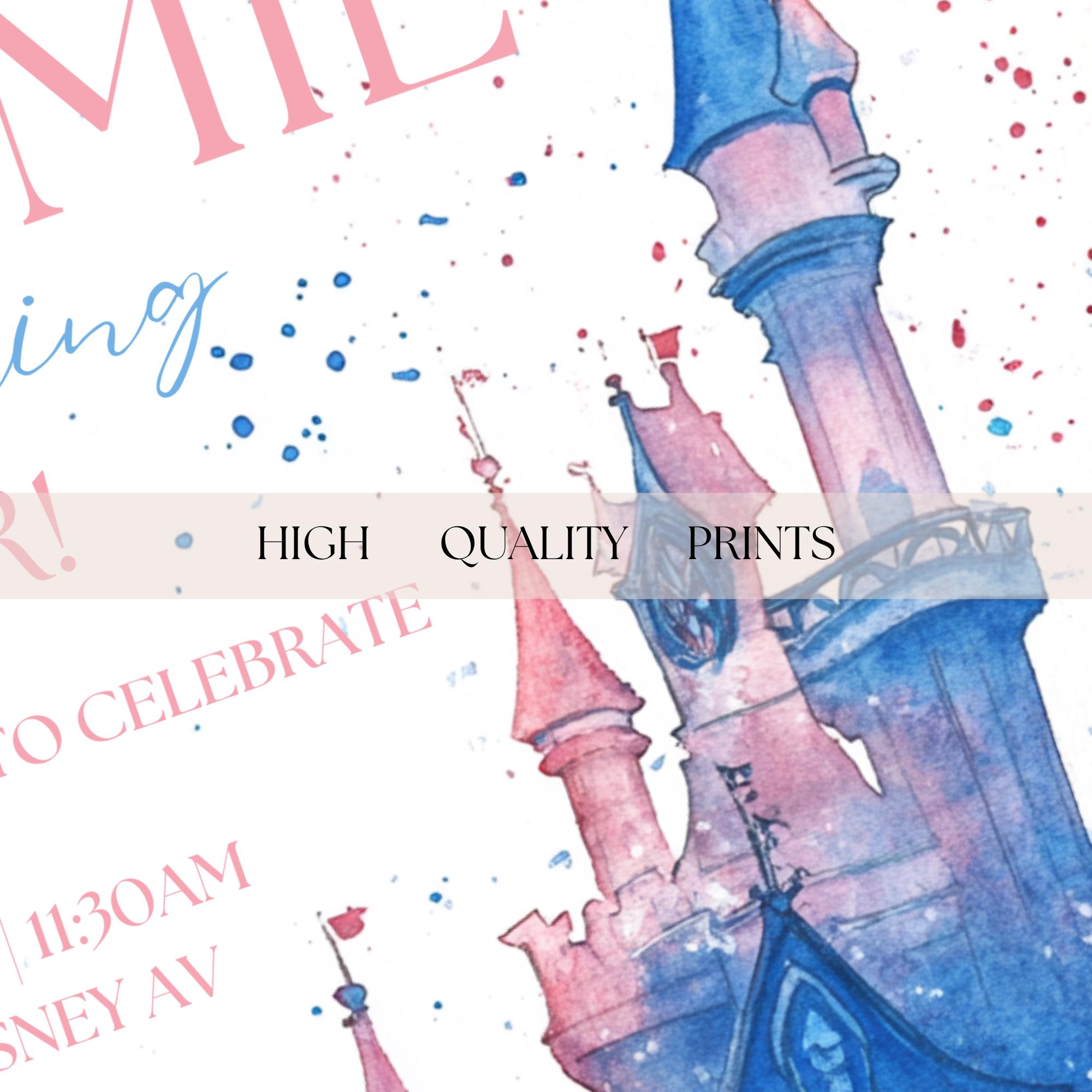 Disney Princess Birthday Invitation | Walt Disney Castle (digital ...