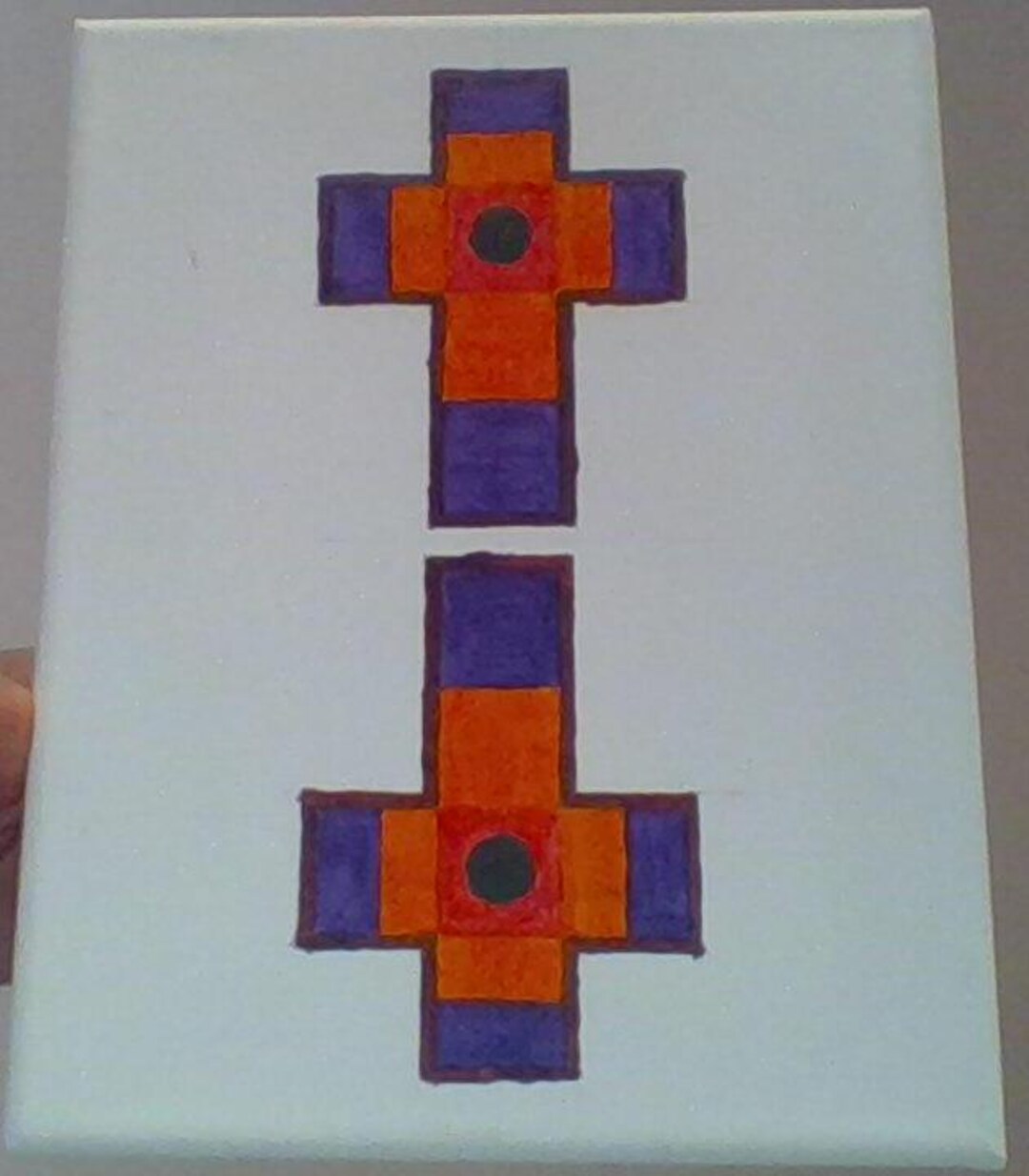 Complement Cross (square Border) - Etsy