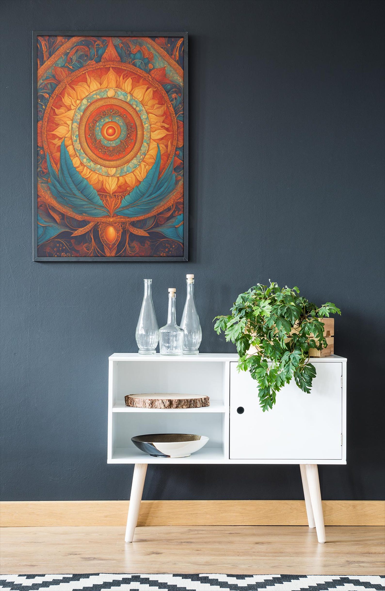 Radiant Mandala Art - Sun & Feather Digital Design Printable.limited ...