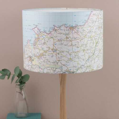 Personalised Map Lampshade Choose Your Location Bespoke - Etsy