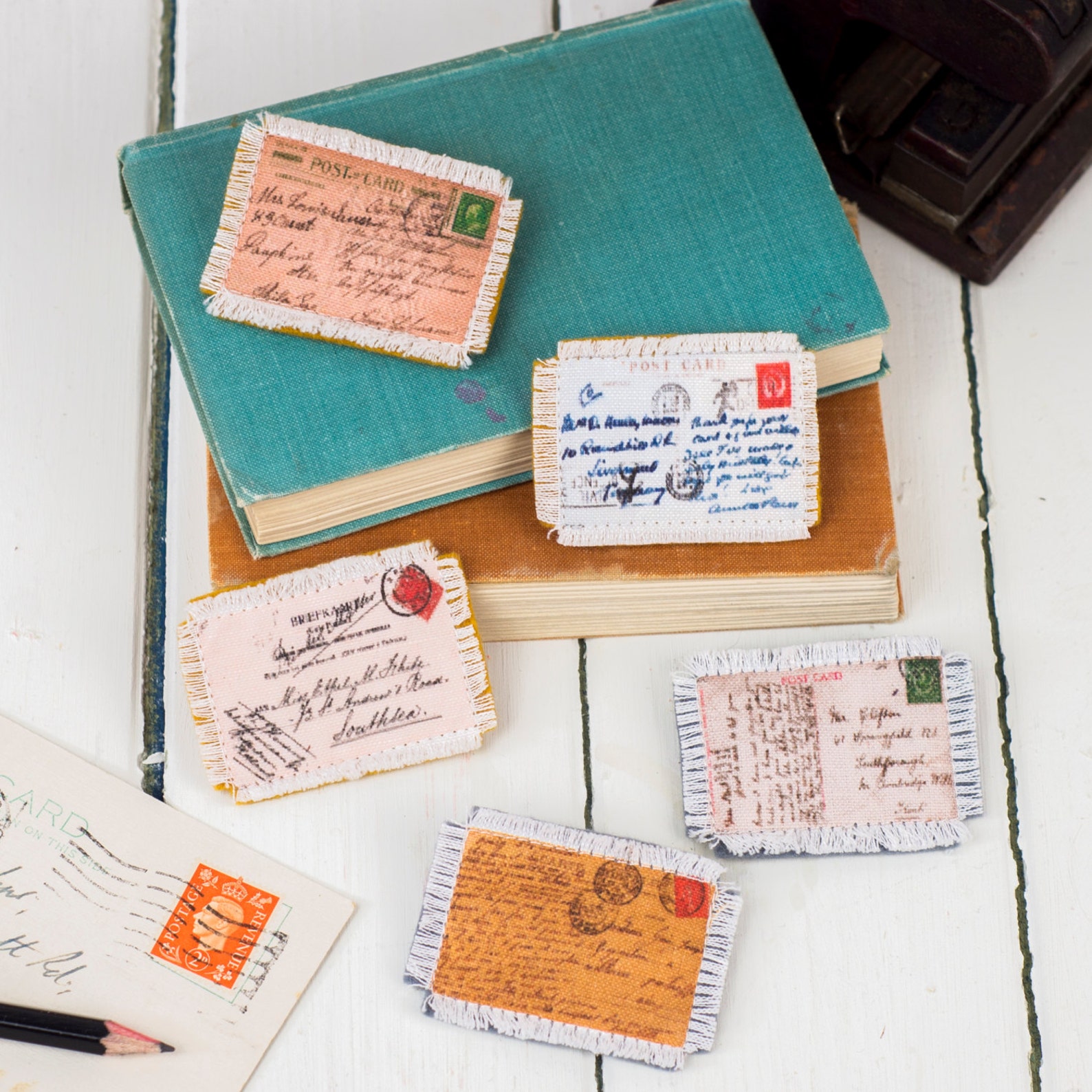 Vintage Postcard Brooch Fun Travel Inspired Brooch Five - Etsy