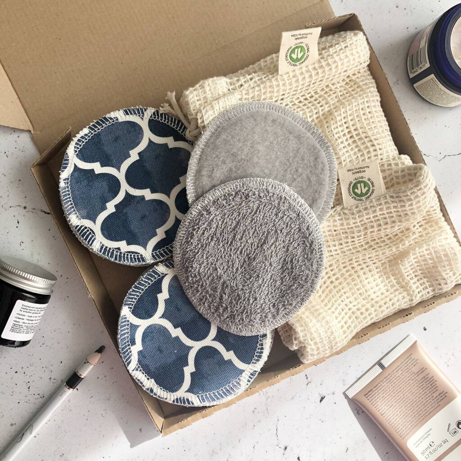 Reusable Eco Friendly Face Wipes, Facial Round, Isabel Fabric ...
