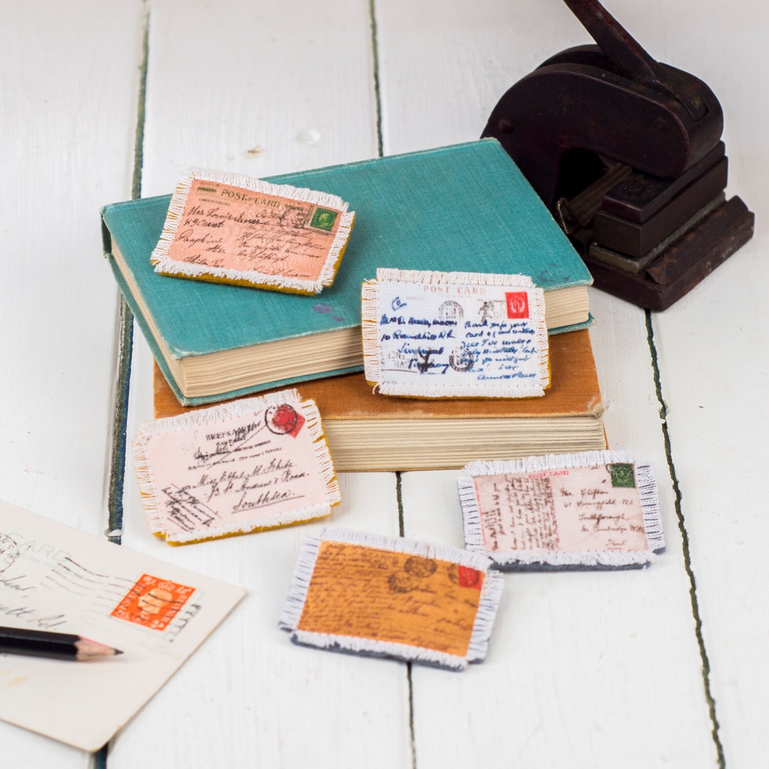 Vintage Postcard Brooch fun travel inspired brooch five | Etsy