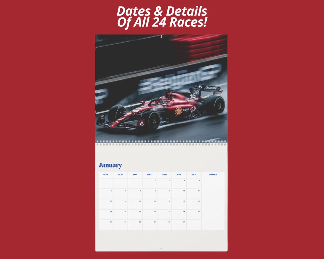 F1 Calendar 2025 With Race Details-wall Calendars,formula 1 Gift for F1 ...