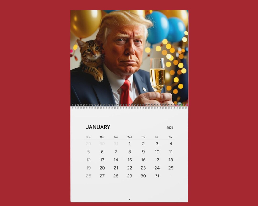 Wall Calendars, 2025 Donald Trump Calendar, MAGA, Trump Cat Lover Gift ...