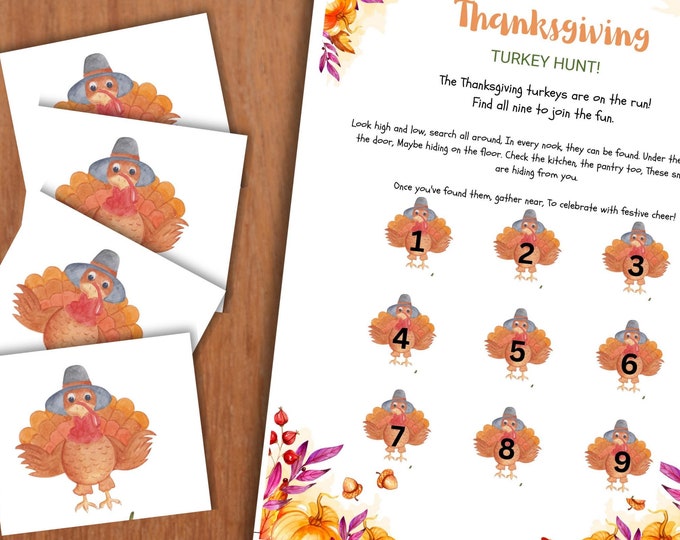 Thanksgiving Turkey Scratch off Game Cardholiday Dinner Gatherings ...