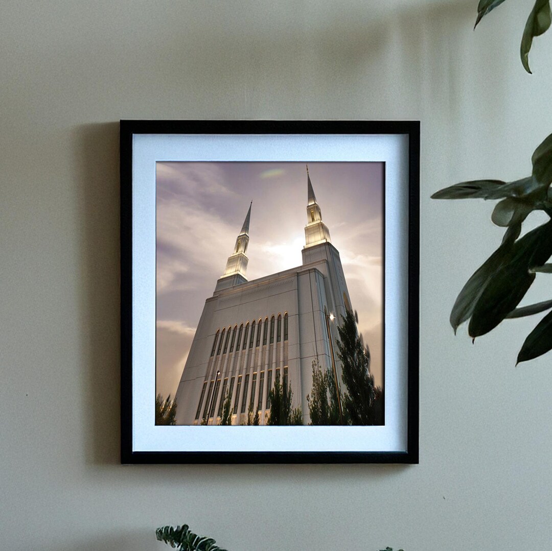Sepia Sunset at Kansas City LDS Temple Art - Digital Download, High Res ...