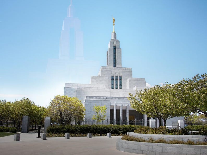 Draper Utah Temple Printable LDS Wall Art | Temple on Hill With Cloud Reflection | Sego Lily ...