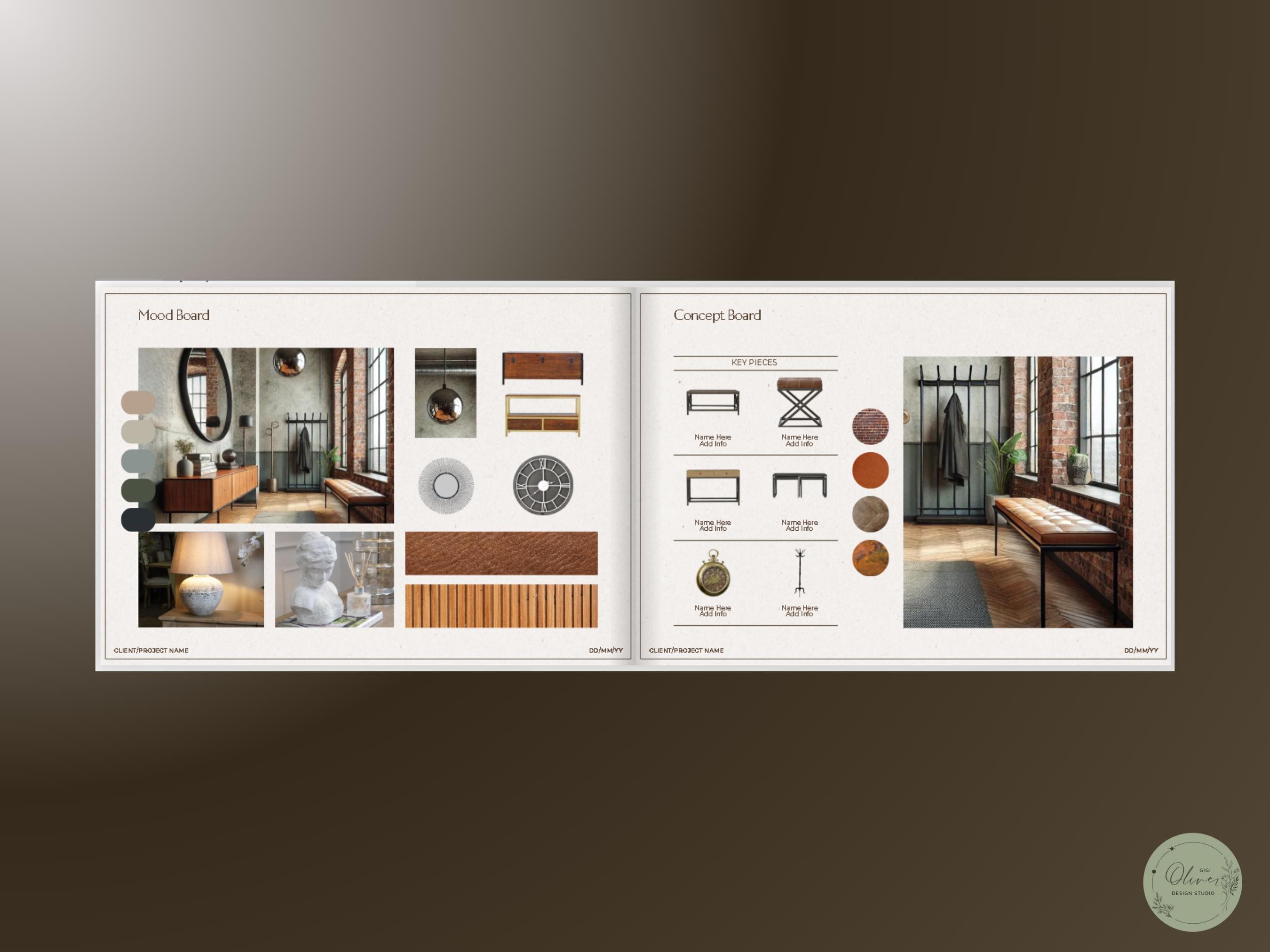 Interior Design Project Presentation | Canva Template (digital) - Etsy