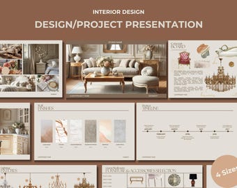Customizable Interior Design Template | Interior Design Presentation | Client Presentation ...
