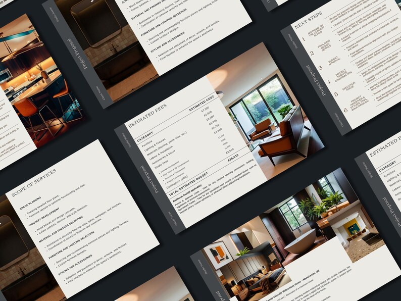 Interior Design Fee Proposal Template | Interior Design Project ...