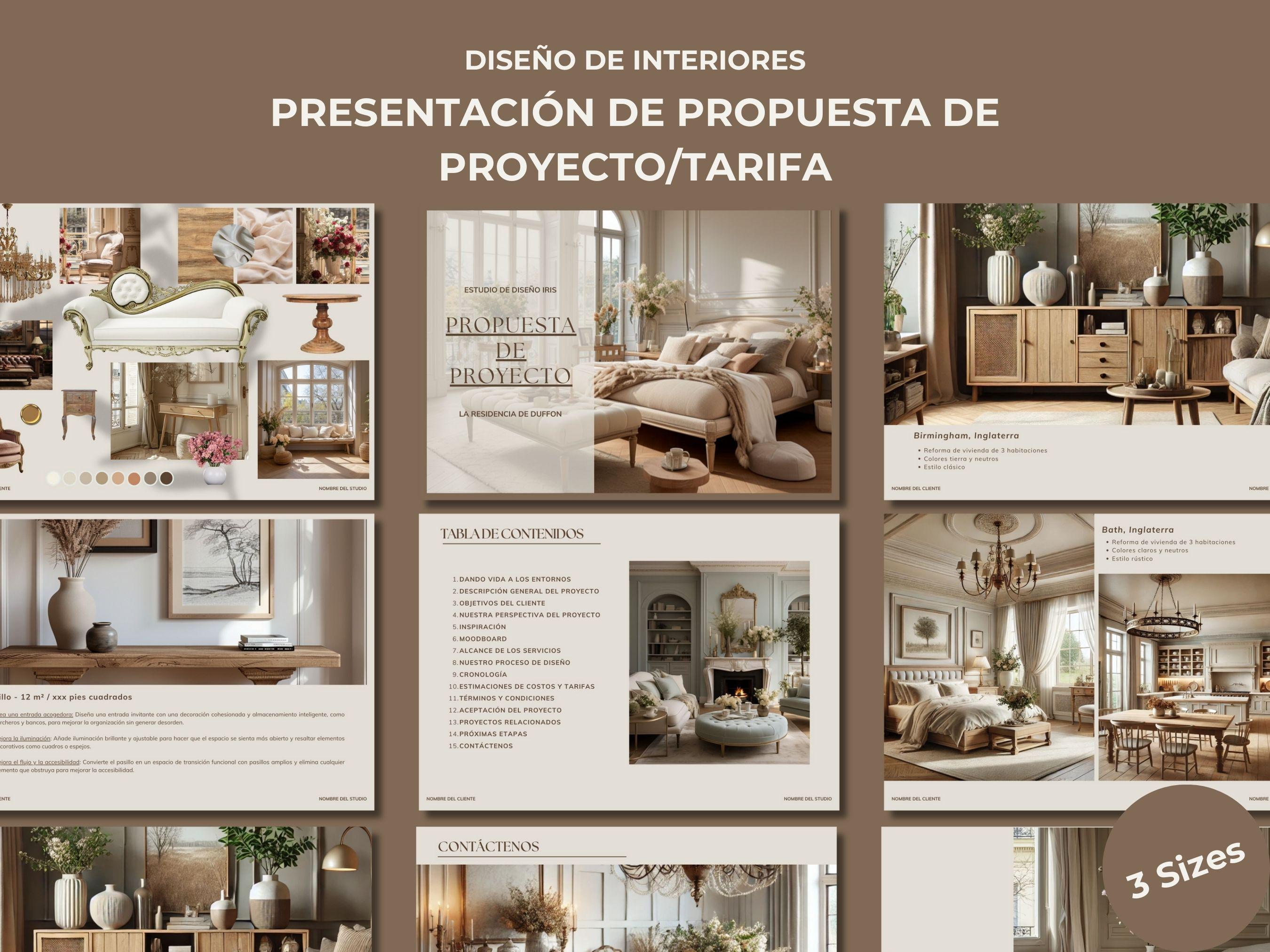 Interior Design Proposal Template: Project & Fees (editable Canva) - Etsy