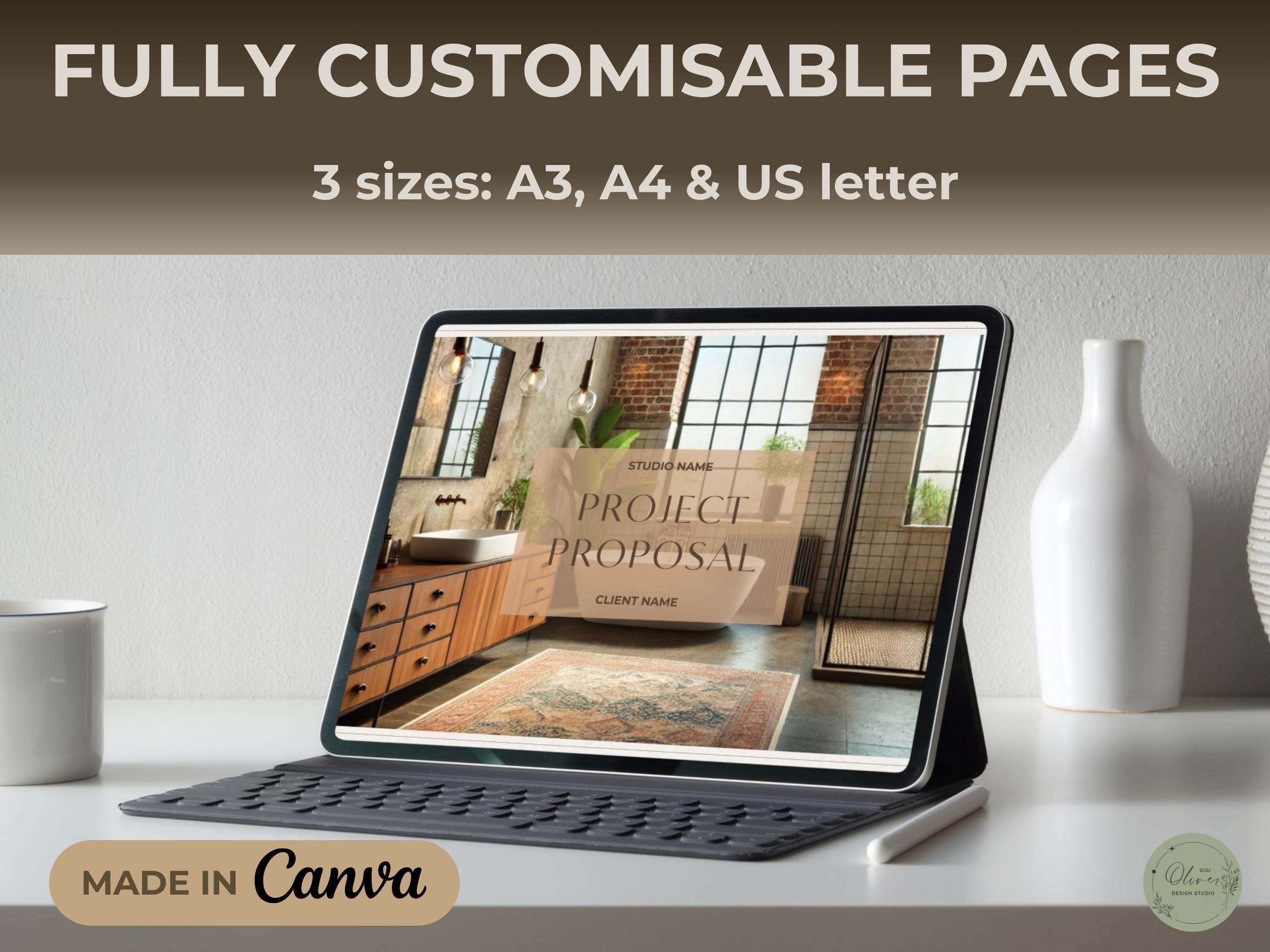 Interior Design Project Proposal Template: Editable Canva Design ...