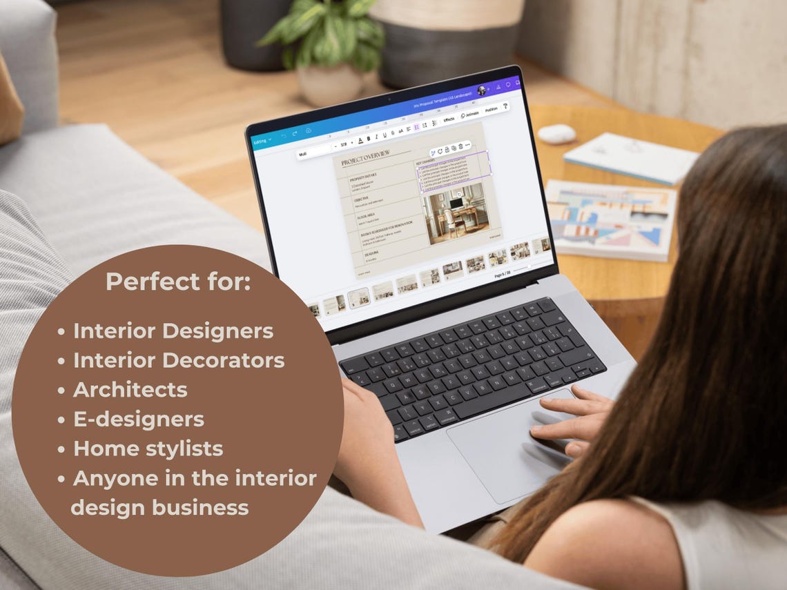Interior Design Project Proposal Template: Editable Canva Presentation ...
