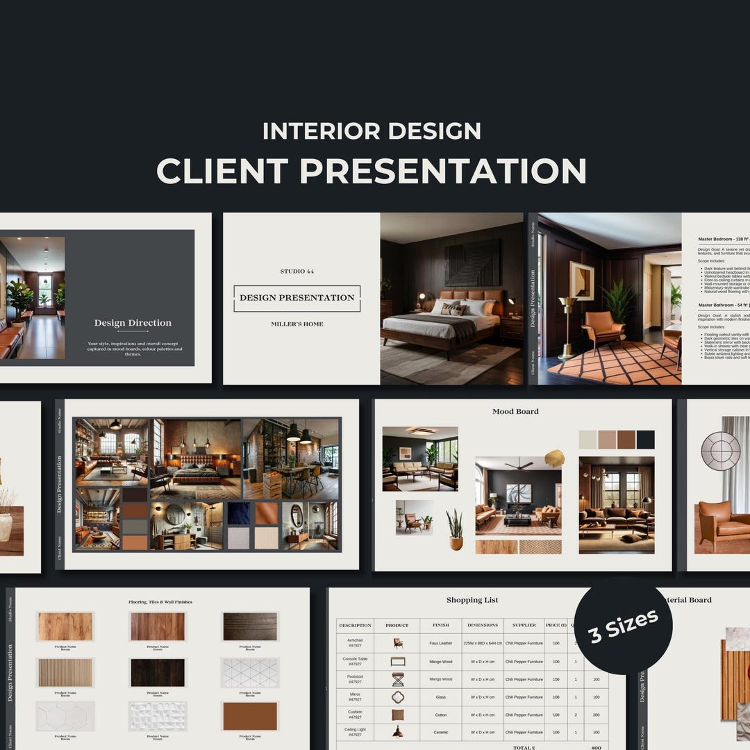 Interior Design Client Presentation | Interior Design Presentation ...